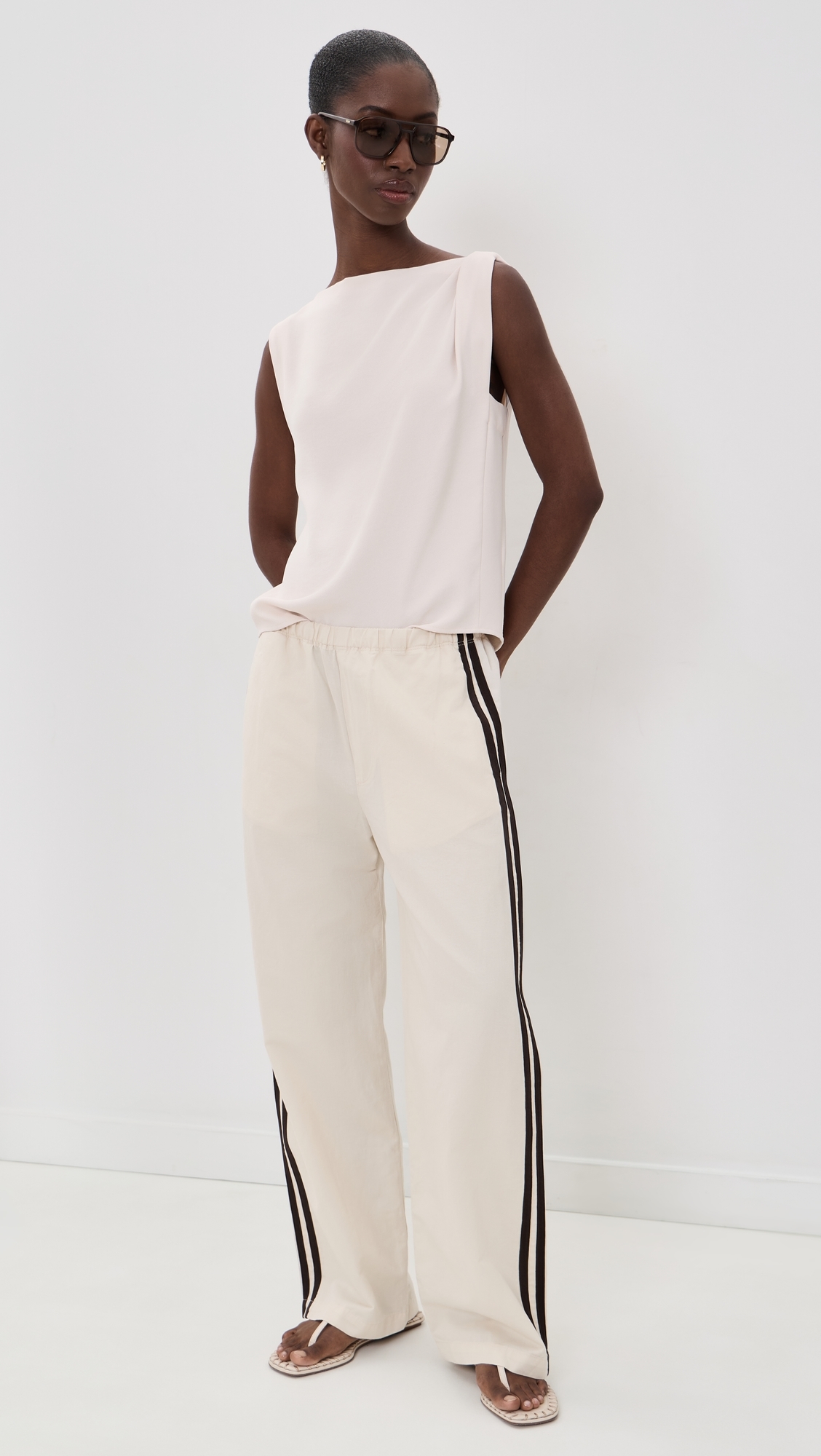 VINCE Vince Draped Shoulder Top